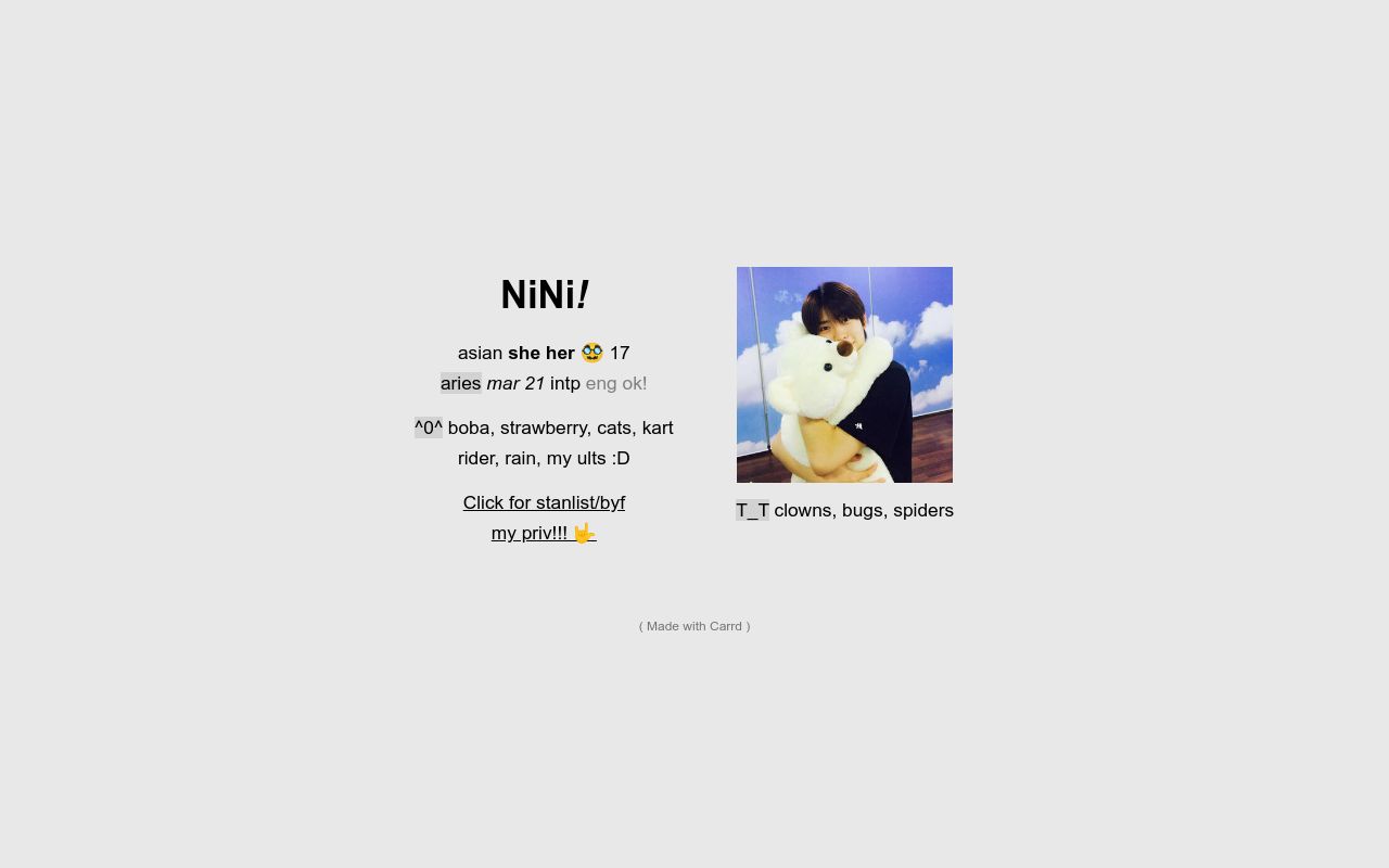 nini’s carrd